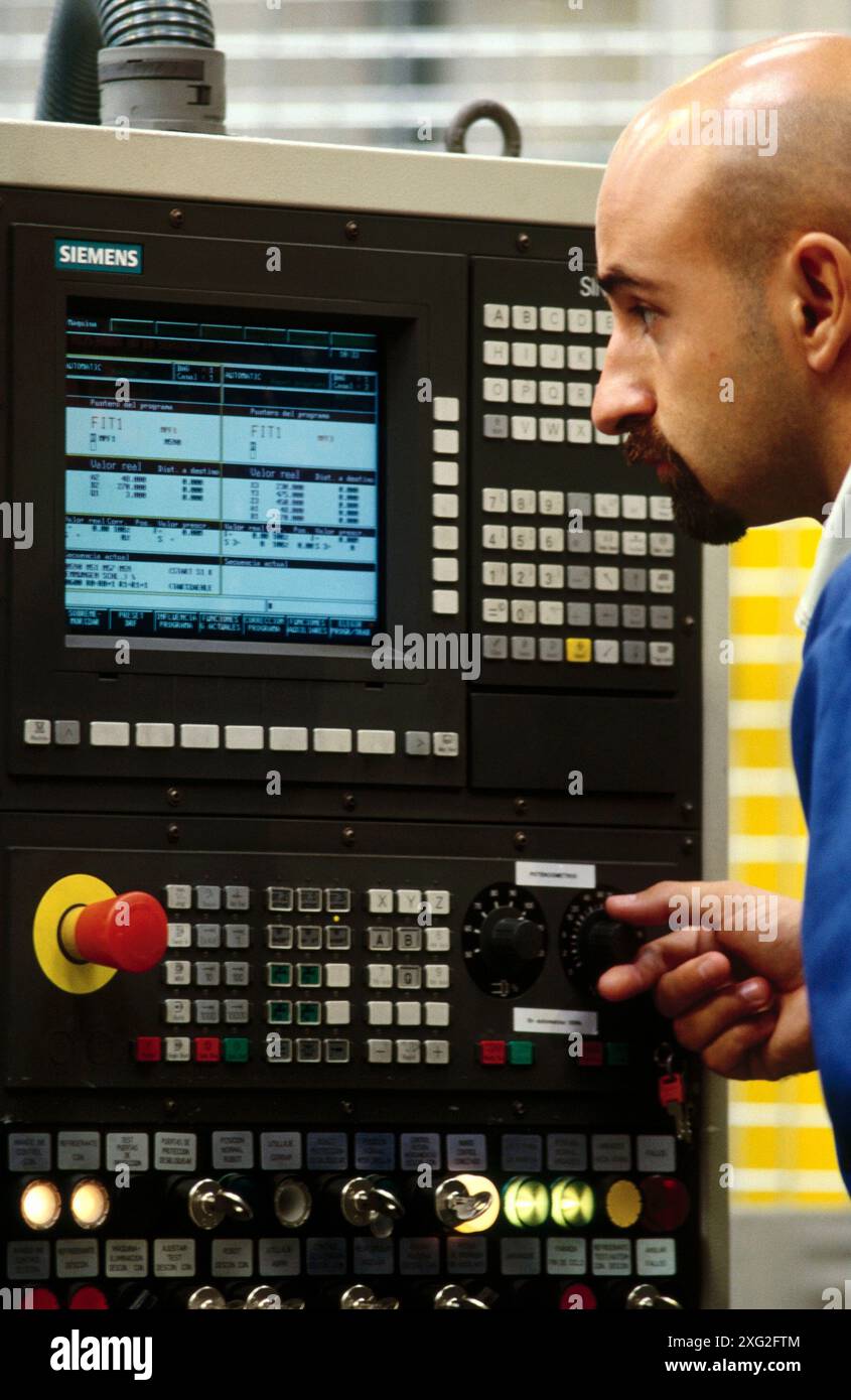 Automotive industry. Car parts manufacturing. Assembly line control ...