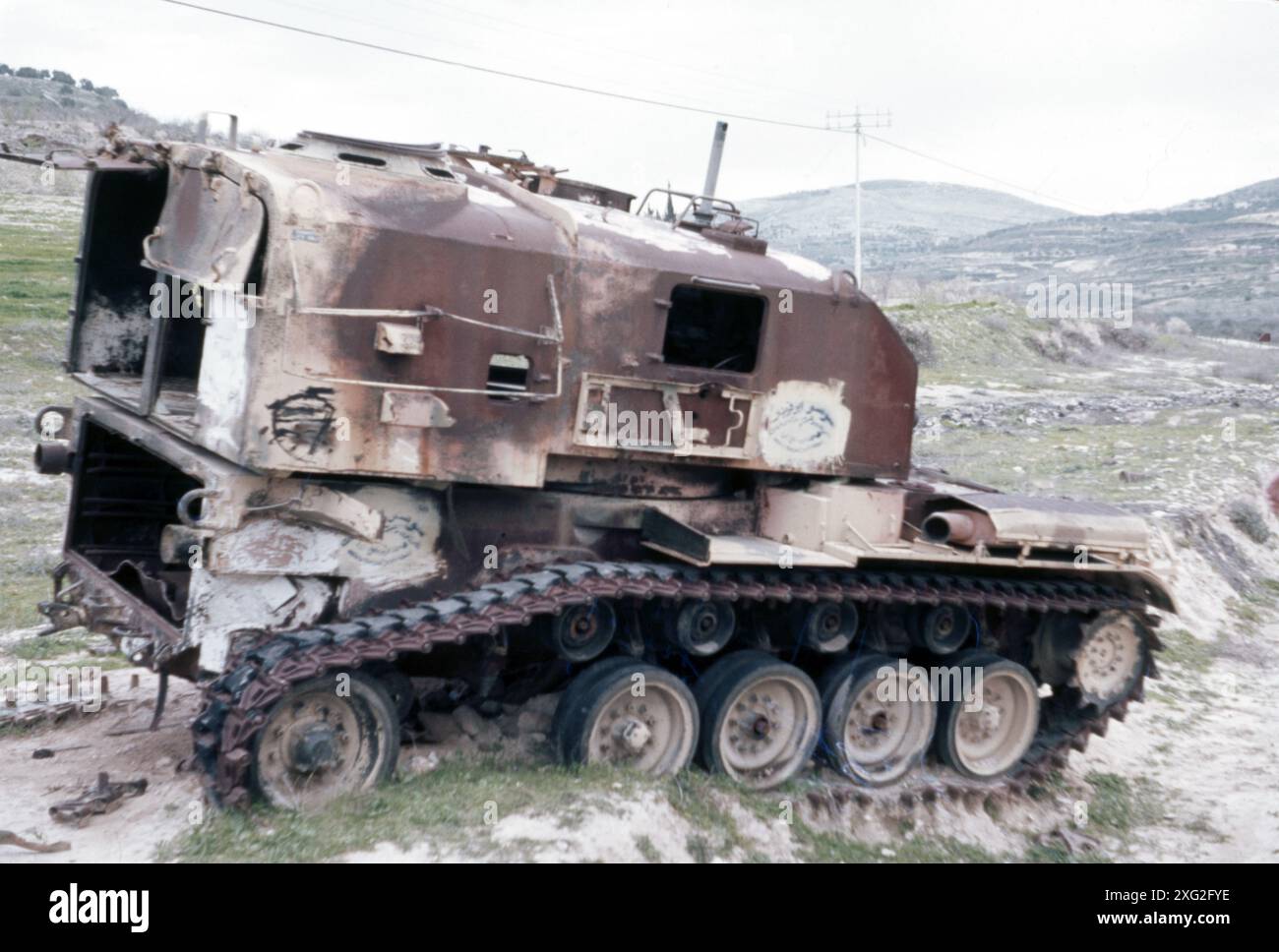 Six Day War 1967 - Jordanian armed forces destroyed M52 self propelled ...