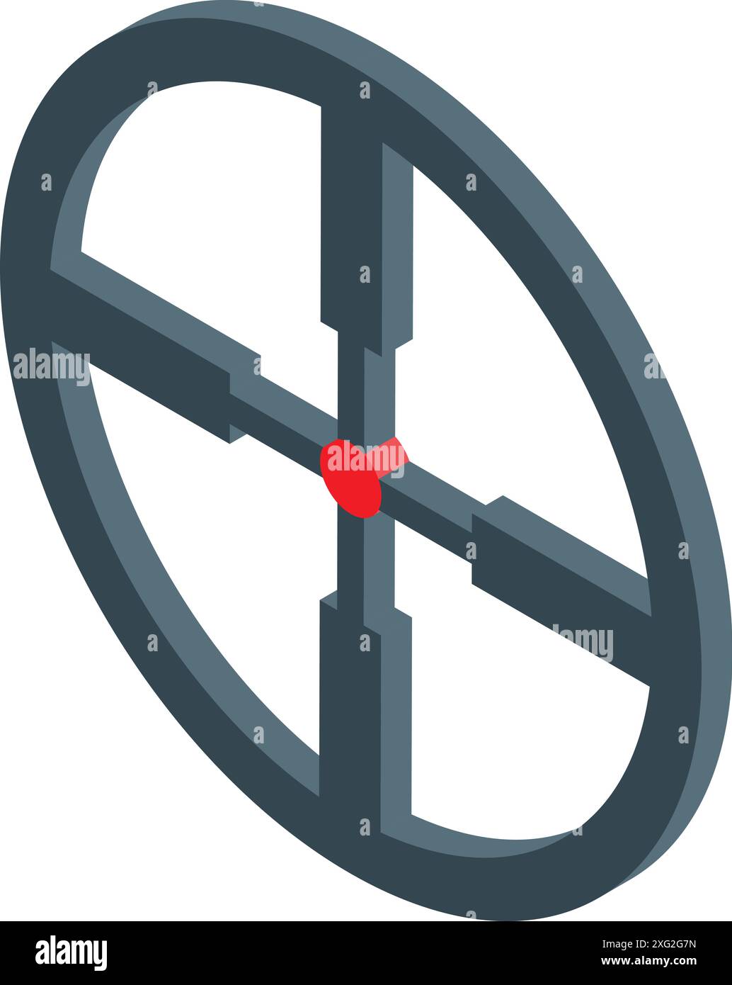 Optical sight showing crosshairs for aiming at target, sniper scope ...