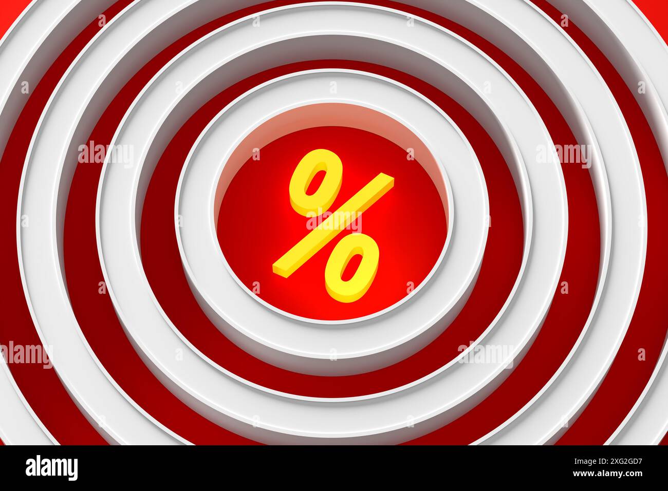 Targeting a sale, discount or interest rate concept. Illuminated ...