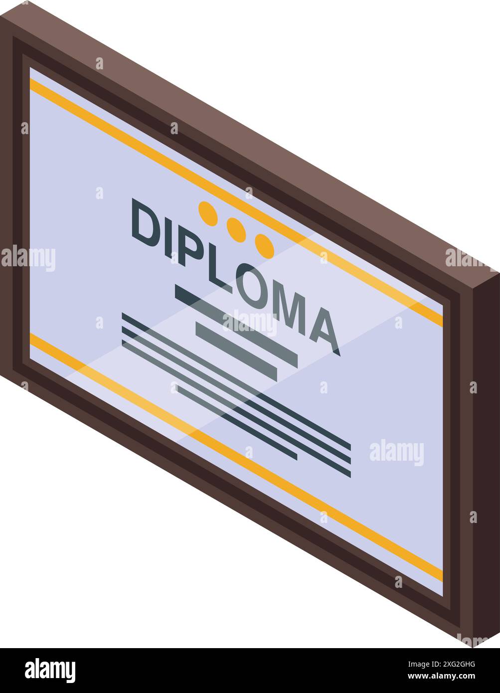 Framed diploma is hanging on the wall, representing the culmination of ...