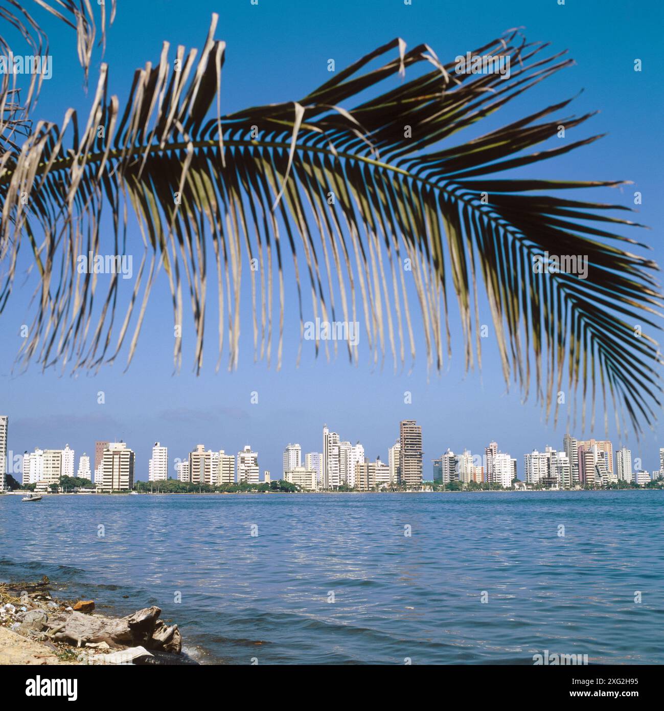 Cartagena Bay, Bocagrande, Cartagena de Indias. Colombia Stock Photo ...