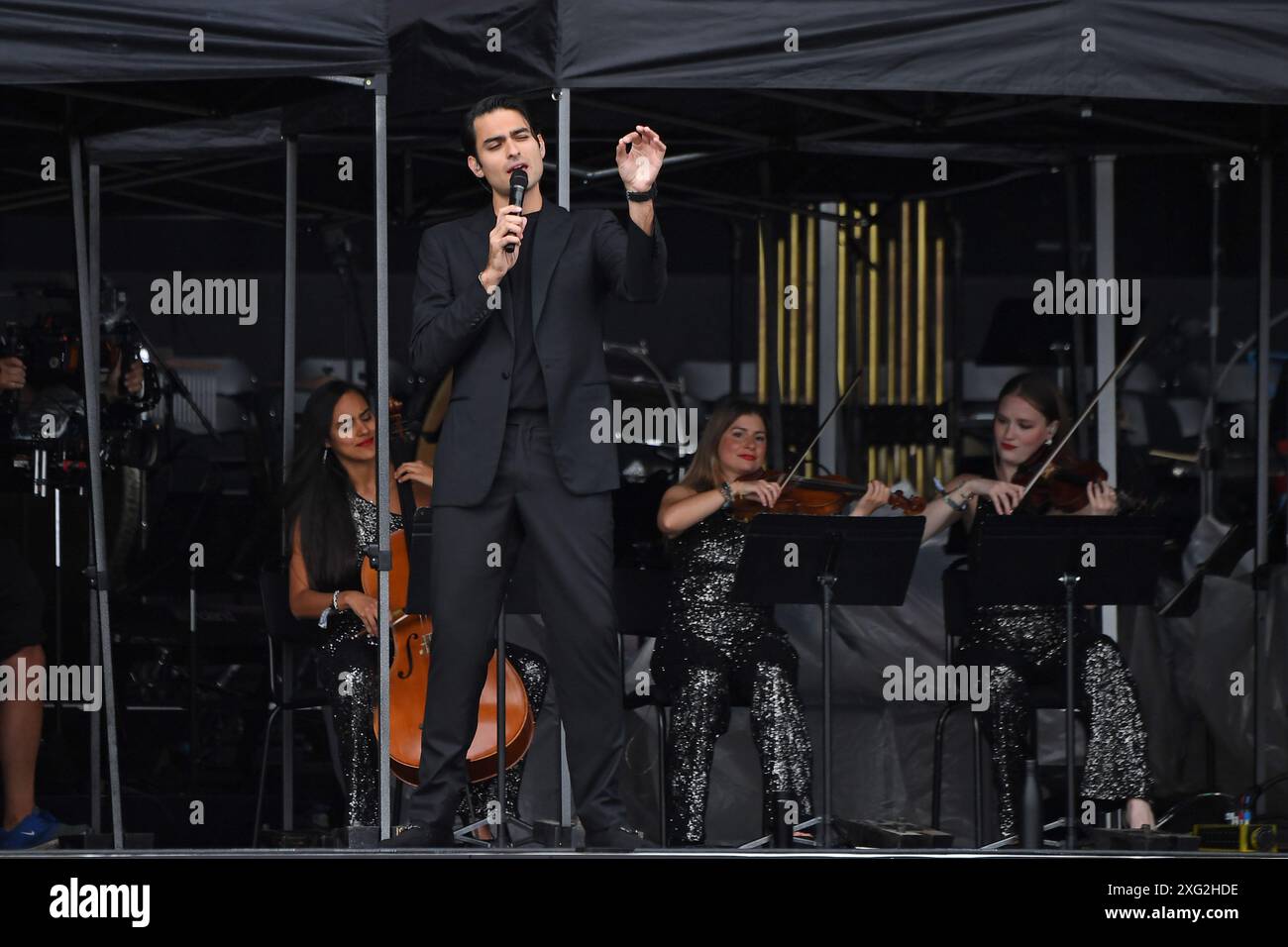 UK. 05th July, 2024. LONDON, ENGLAND - JULY 05: Matteo Bocelli ...