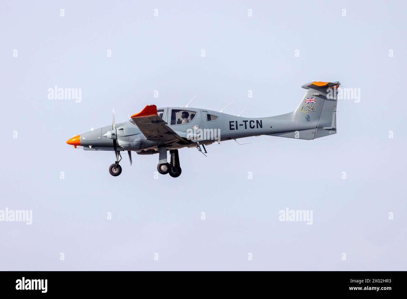 Flight Calibration Service Diamond DA-62 (REG: EI-TCN) ending a calibration session and coming ...