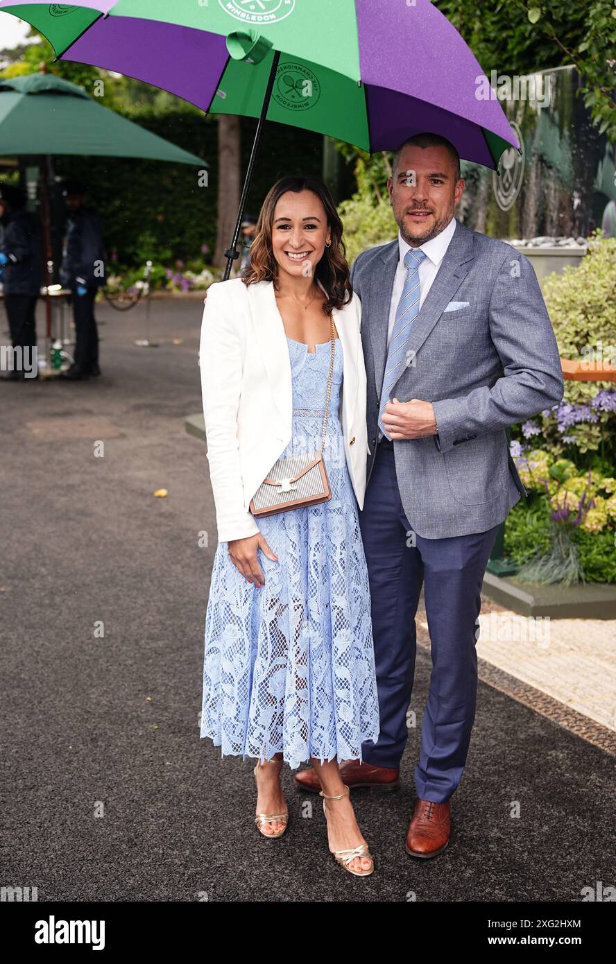 Jessica Ennis-Hill with husband Andy Hill on day six of the 2024 ...
