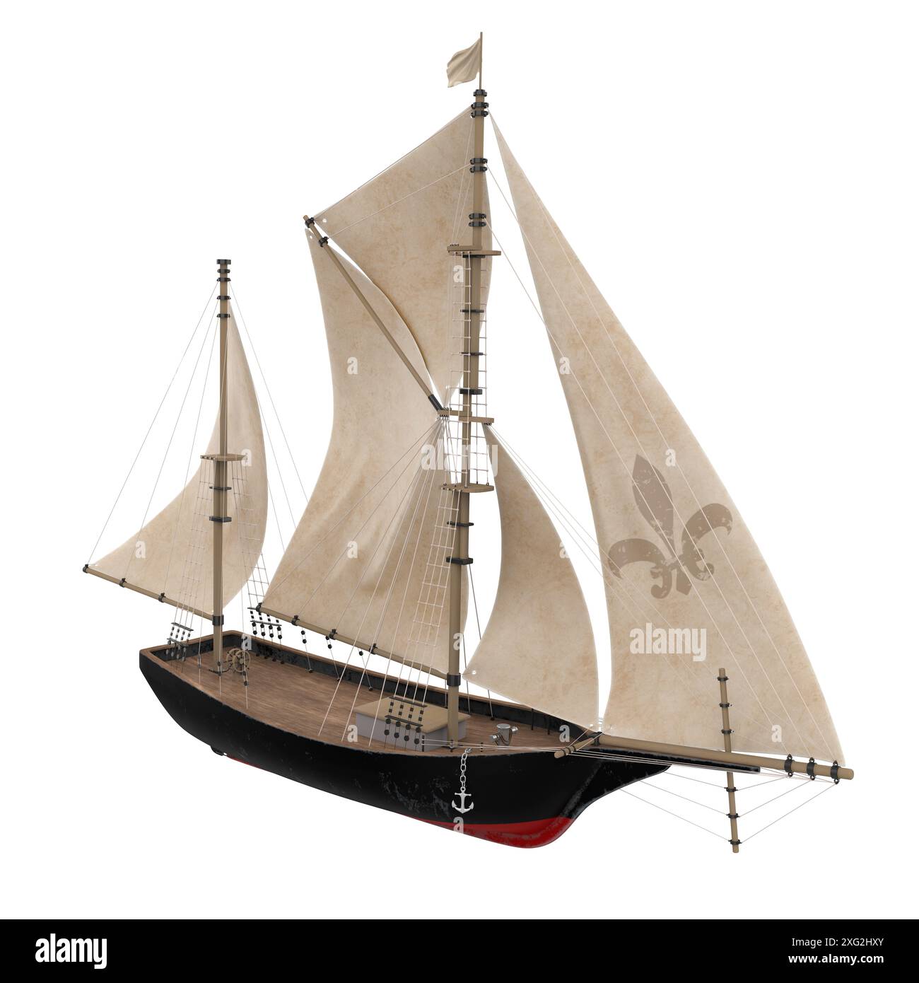 Sail Ship Isolated Stock Photo - Alamy