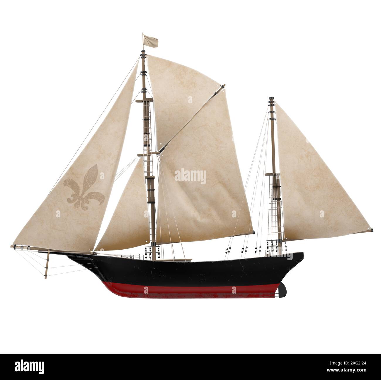 Sail Ship Isolated Stock Photo - Alamy
