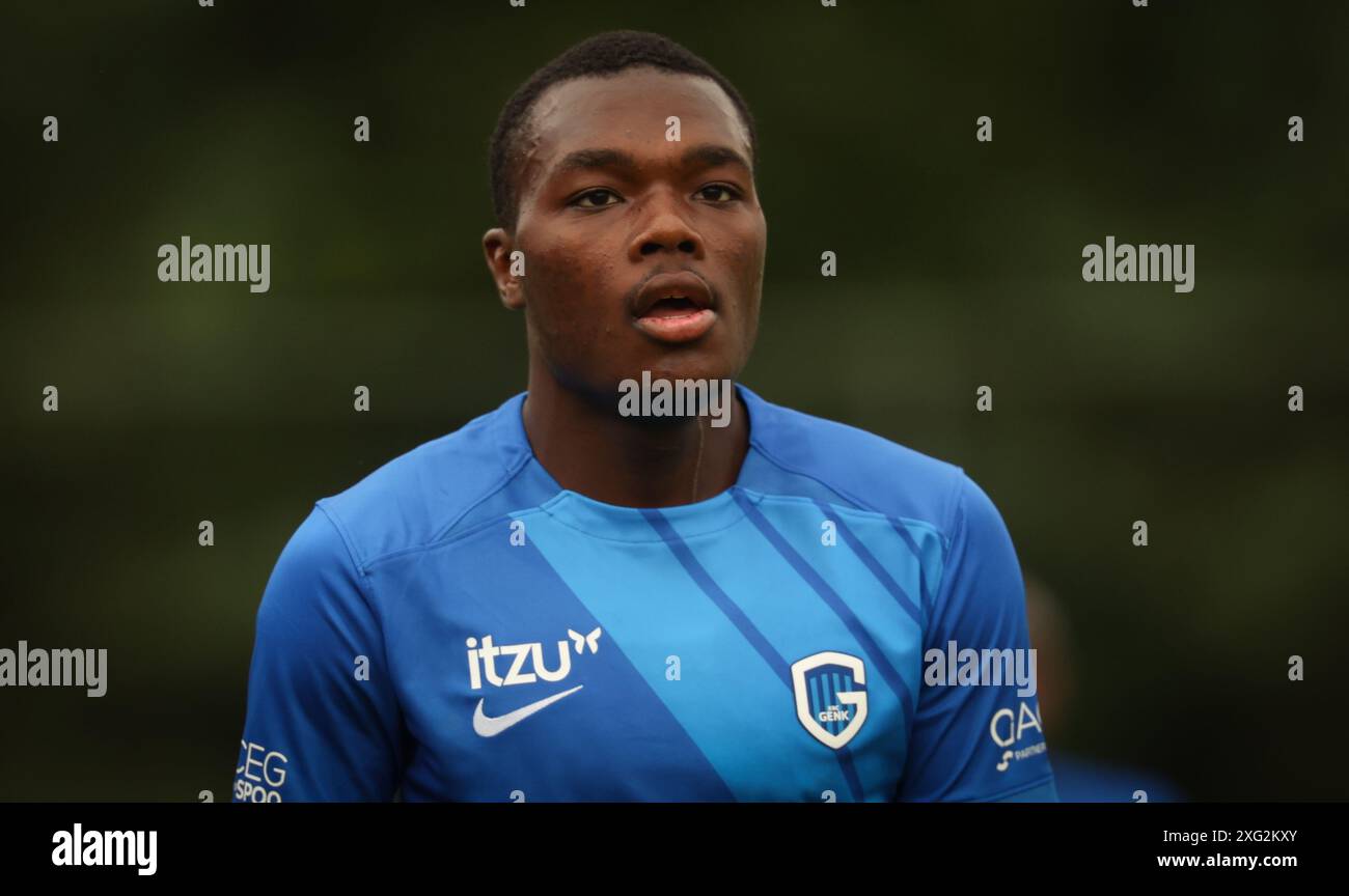 Genk, Belgium. 06th July, 2024. Charleroi's Ken Nkuba Tshiend pictured ...