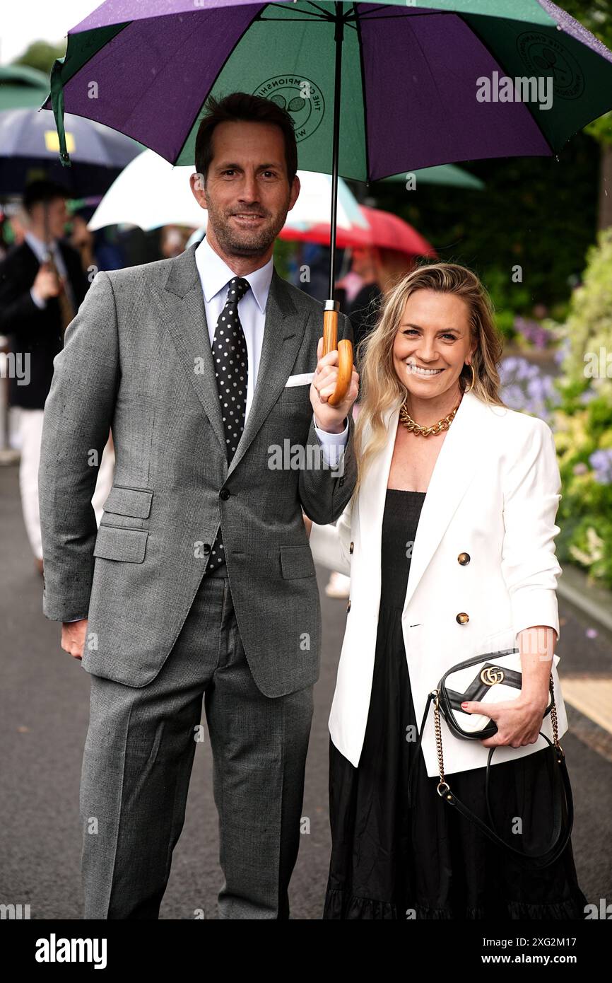 Sir Ben Ainslie with his wife Georgie Thompson on day six of the 2024 ...