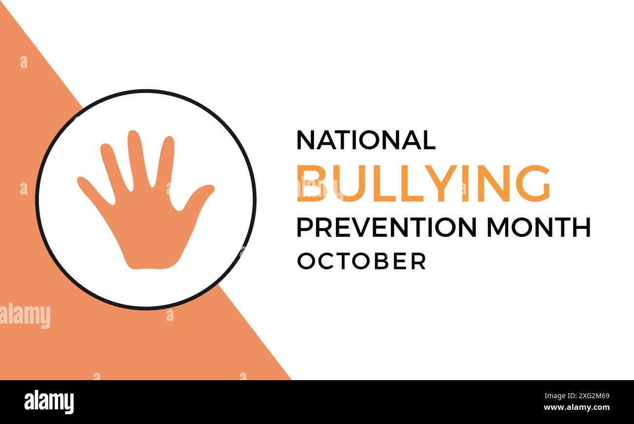 National Bullying Prevention month in october. Greeting card, poster ...