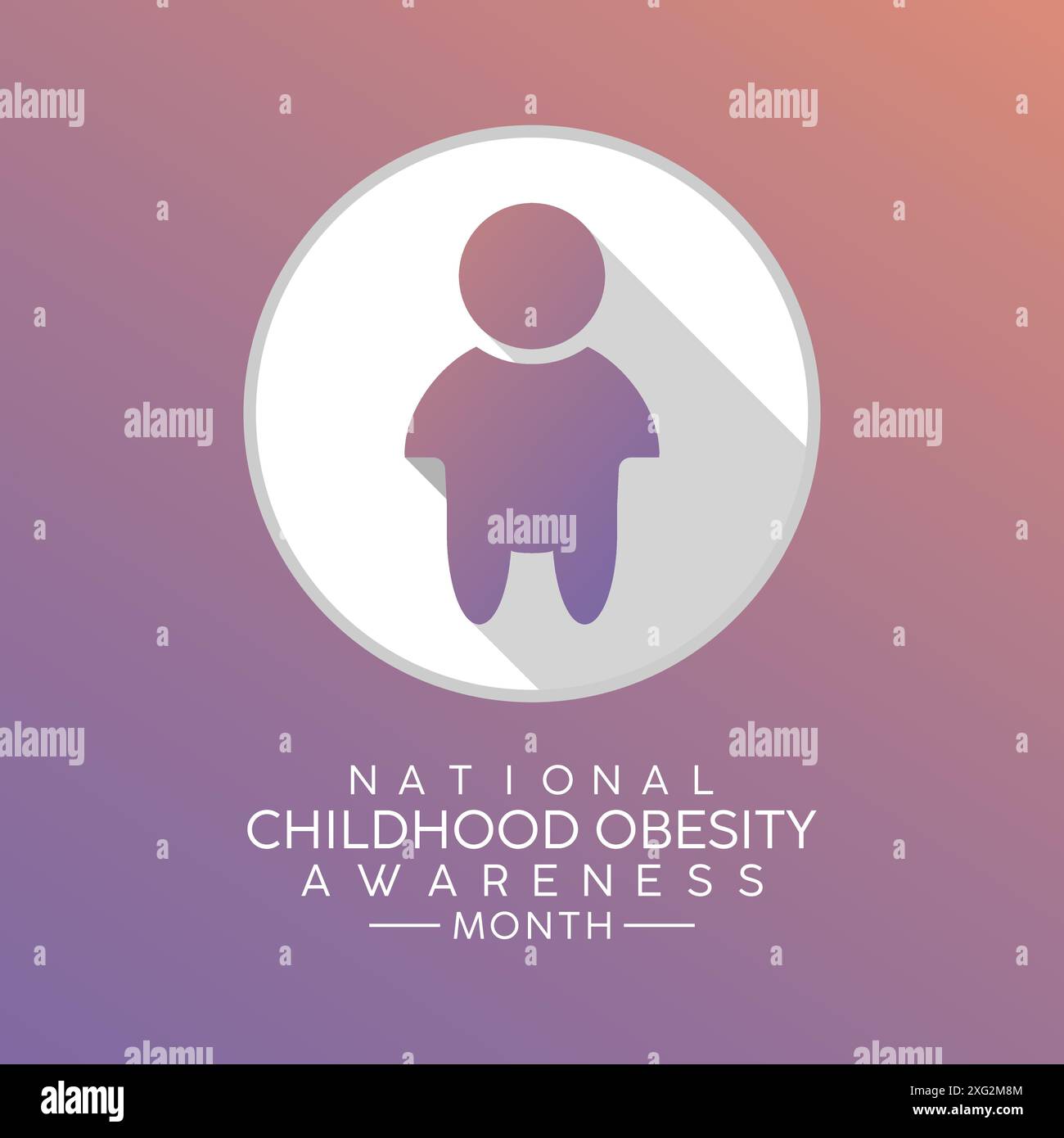 National Childhood Obesity Awareness month. Greeting card, poster ...