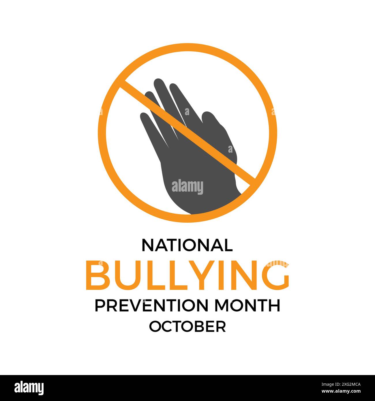 National Bullying Prevention month in october. Greeting card, poster, Ribbon, banner, Vector ...