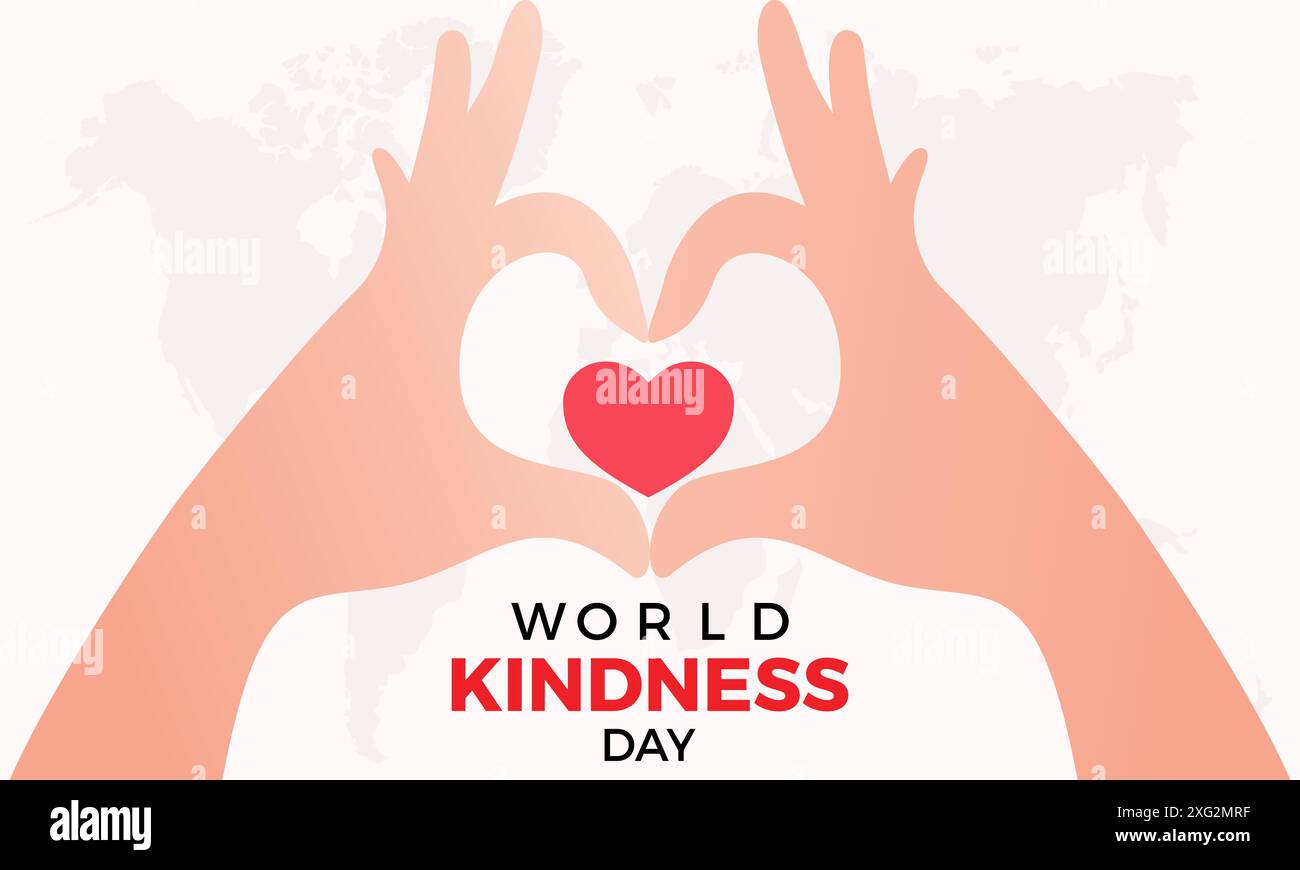 World Kindness Day. Health Care concept Greeting card, poster, Ribbon ...