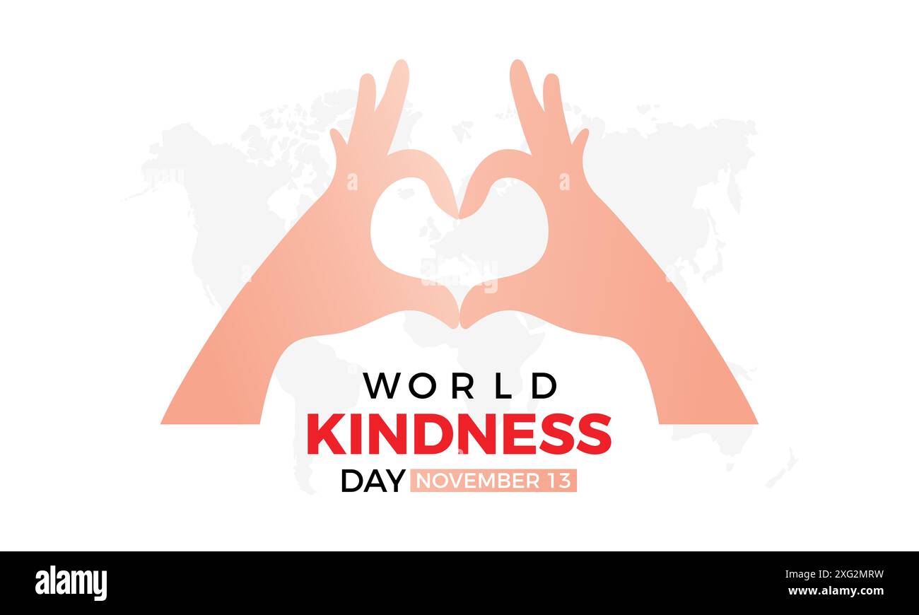 World Kindness Day. Health Care concept Greeting card, poster, Ribbon ...