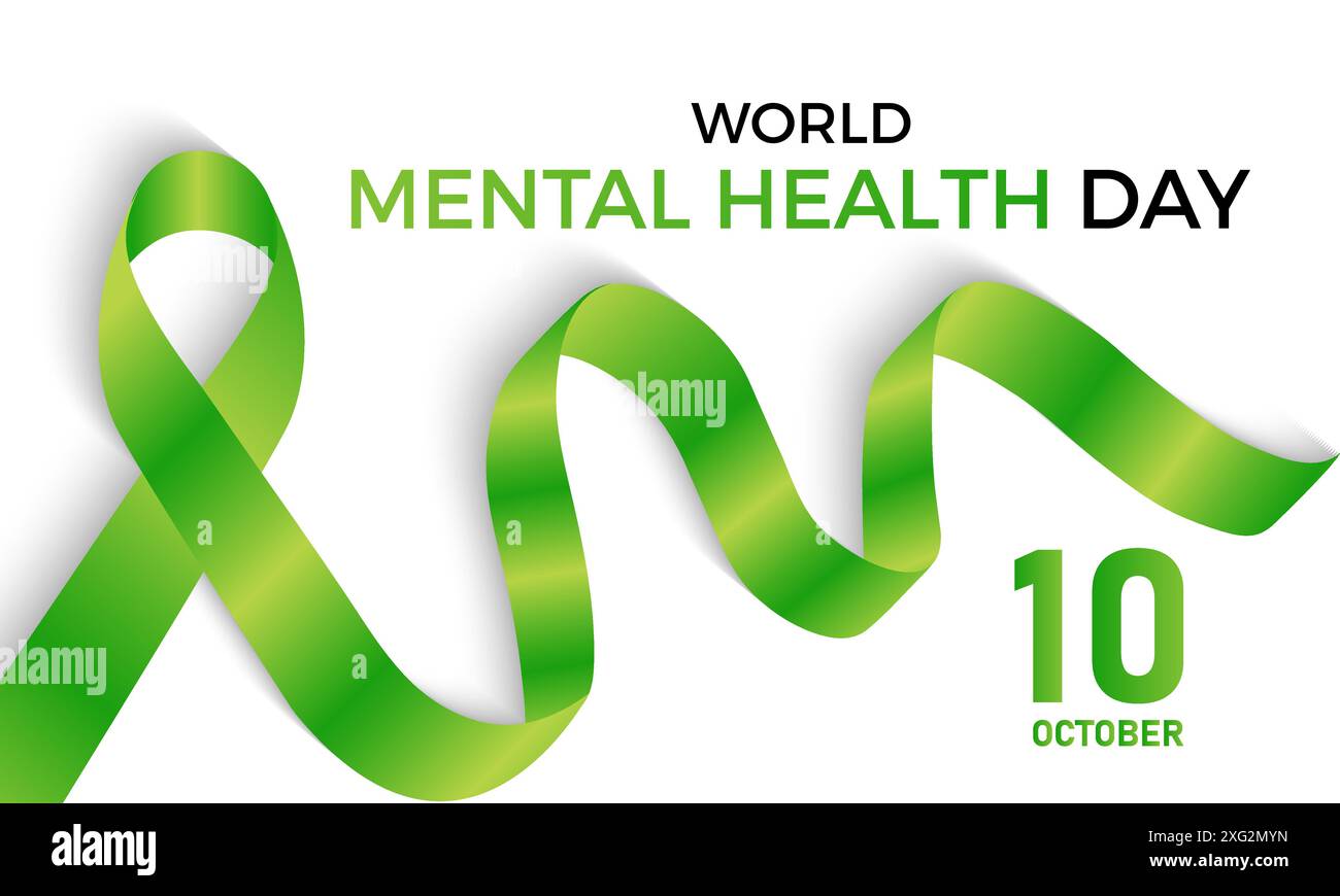 world mental health day observed on october 10. Health Care concept Greeting card, poster ...