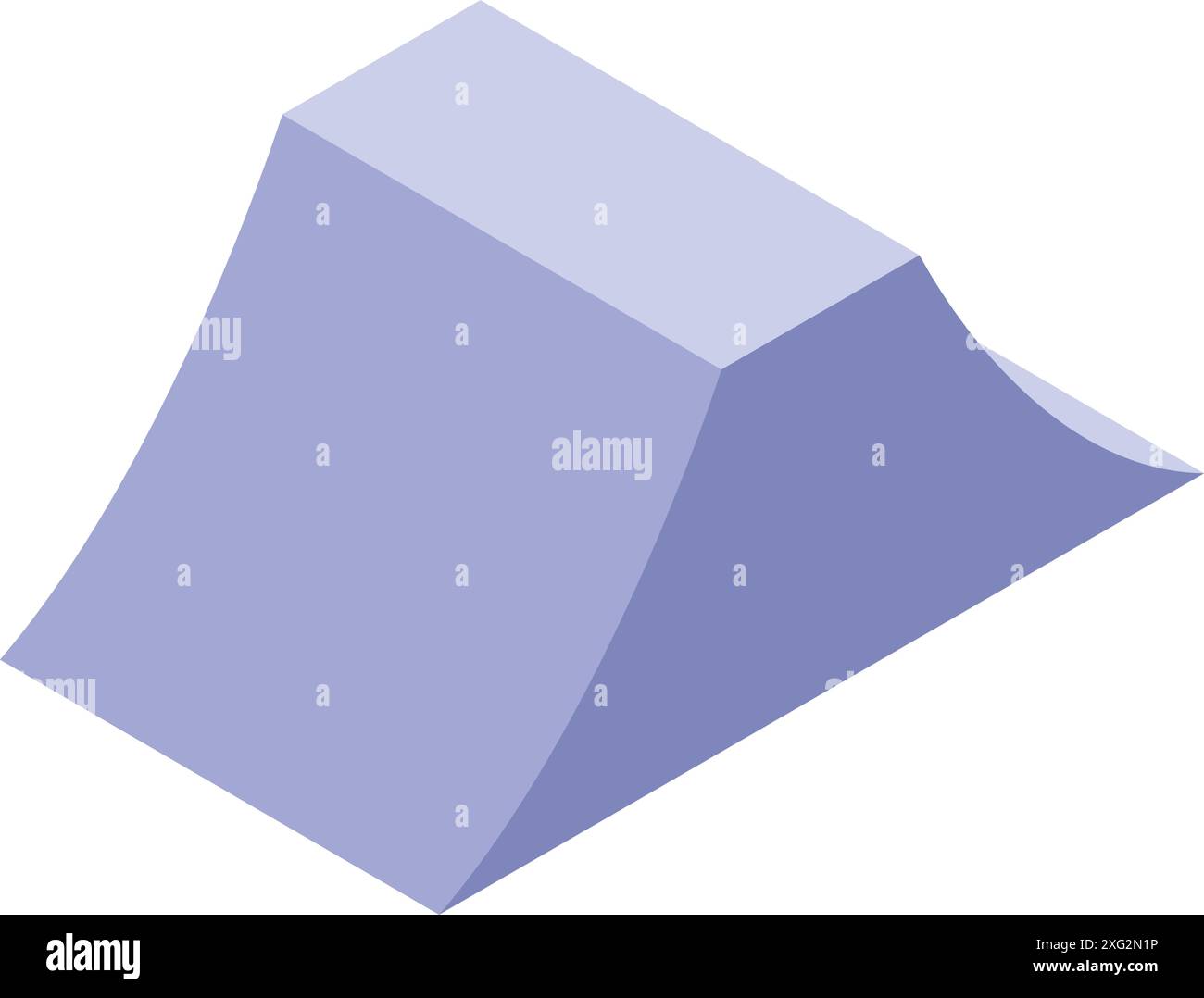 Small skateboard ramp isometric illustration representing equipment for ...