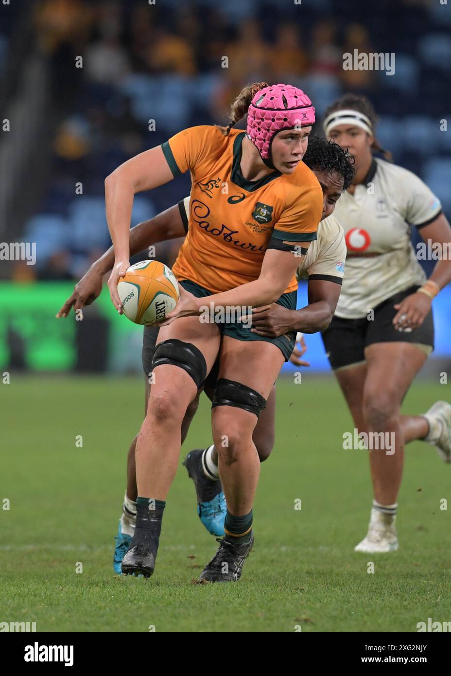 Piper Duck of Australia women rugby team is seen in action during the ...