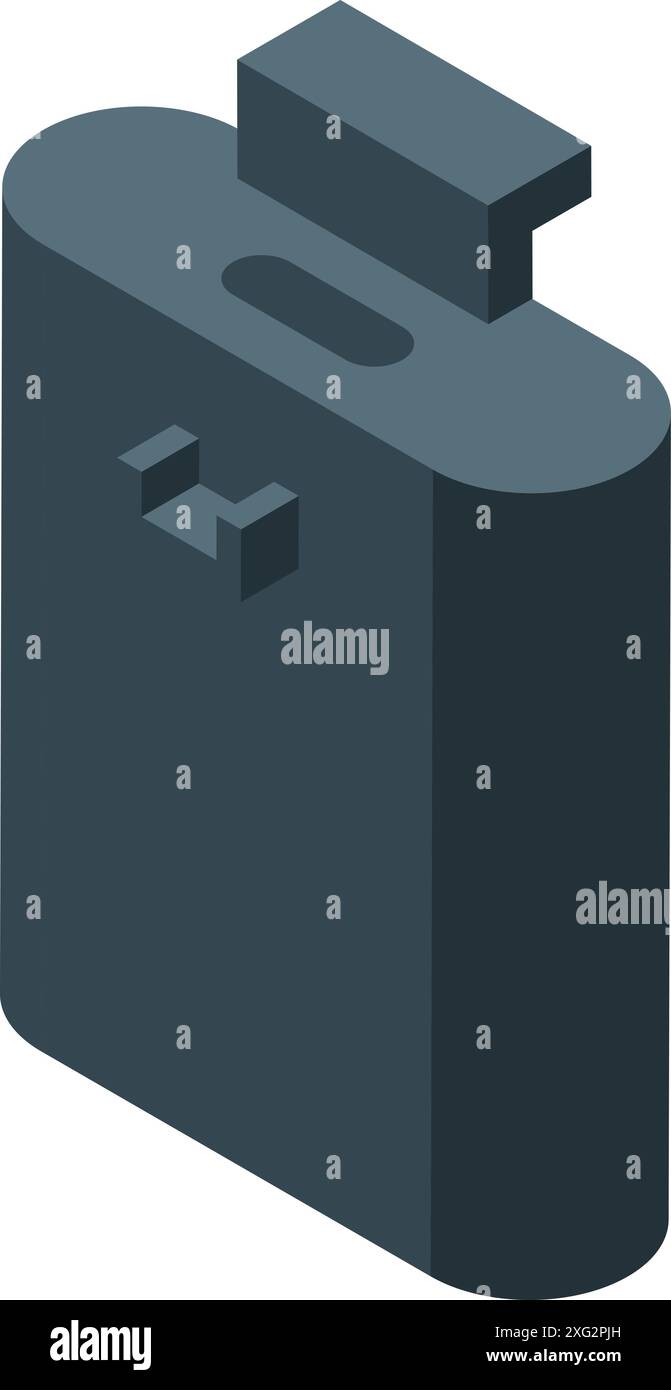 External hard drive using usb cable for connection isometric view ...