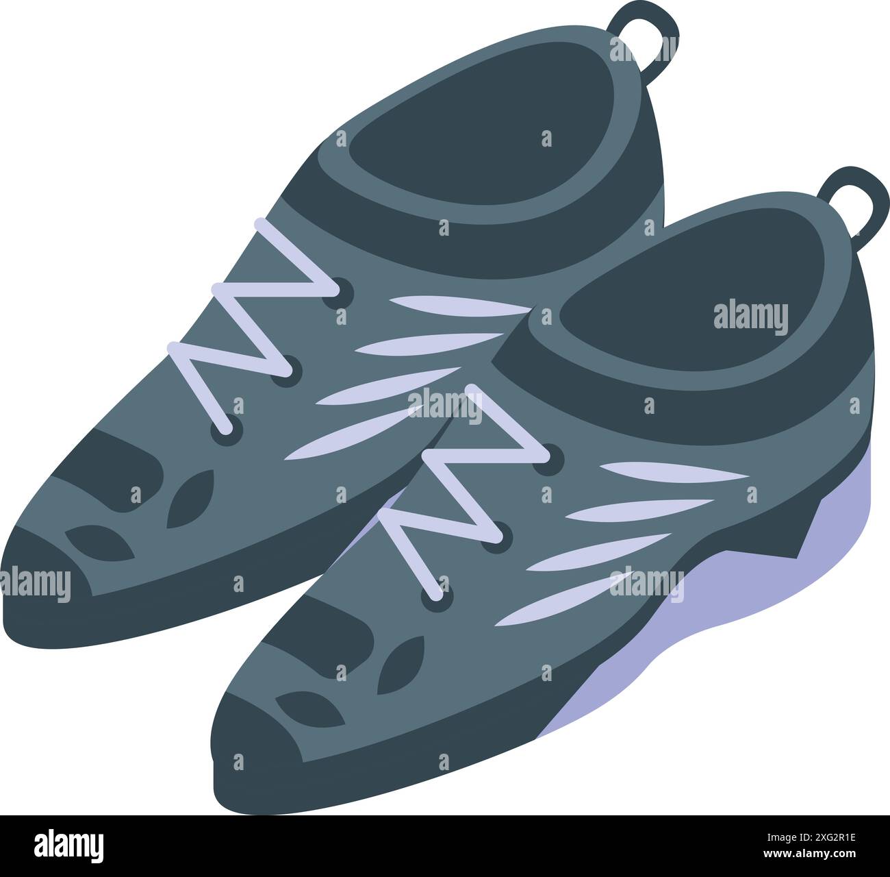 Pair of climbing shoes isometric icon for web design isolated on white ...