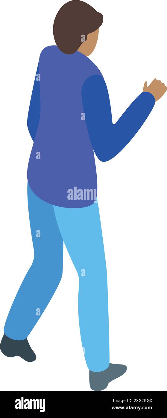 White background walking away Stock Vector Images - Alamy