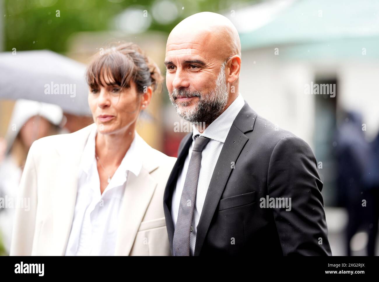 Manchester City manager Pep Guardiola with his wife Cristina Serra on ...
