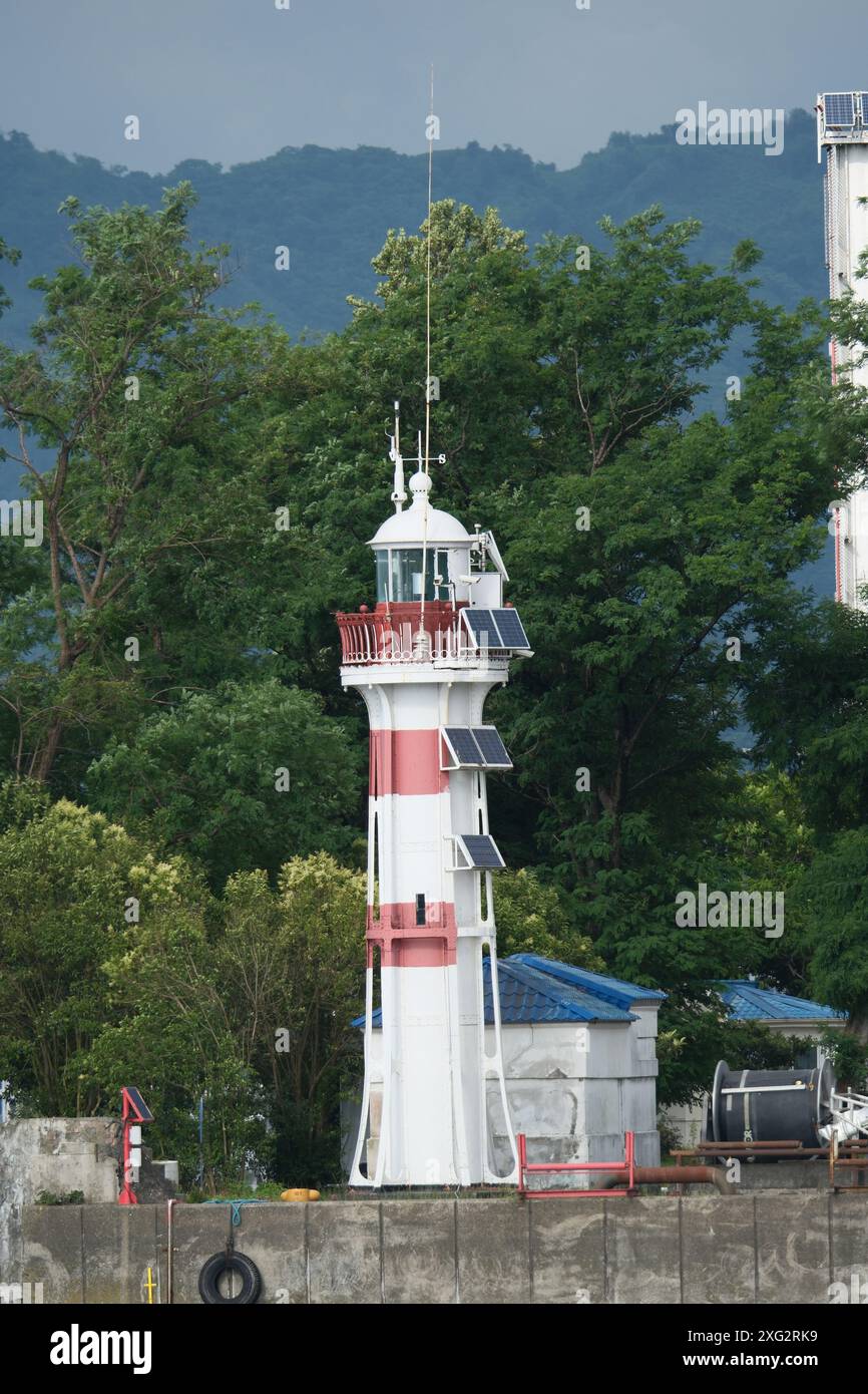 Batumi Lighthouse in the port Stock Photo - Alamy
