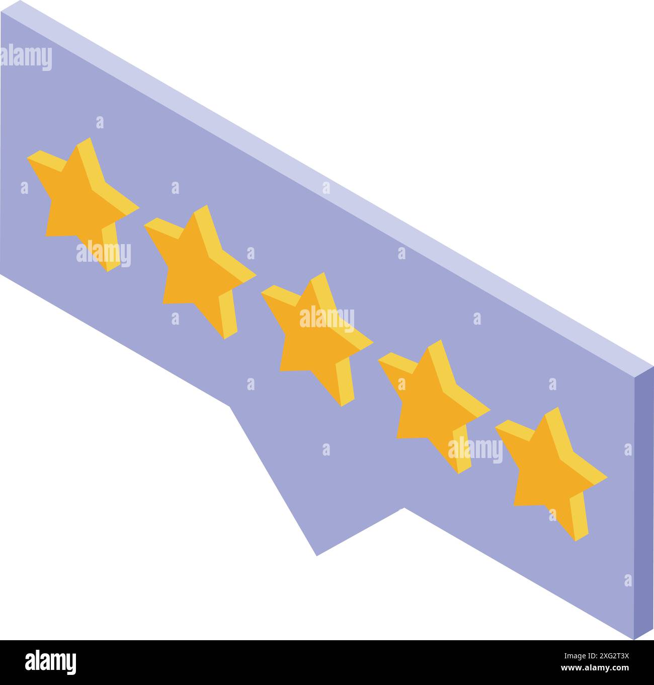 Five golden stars ranking is representing positive review for customer ...