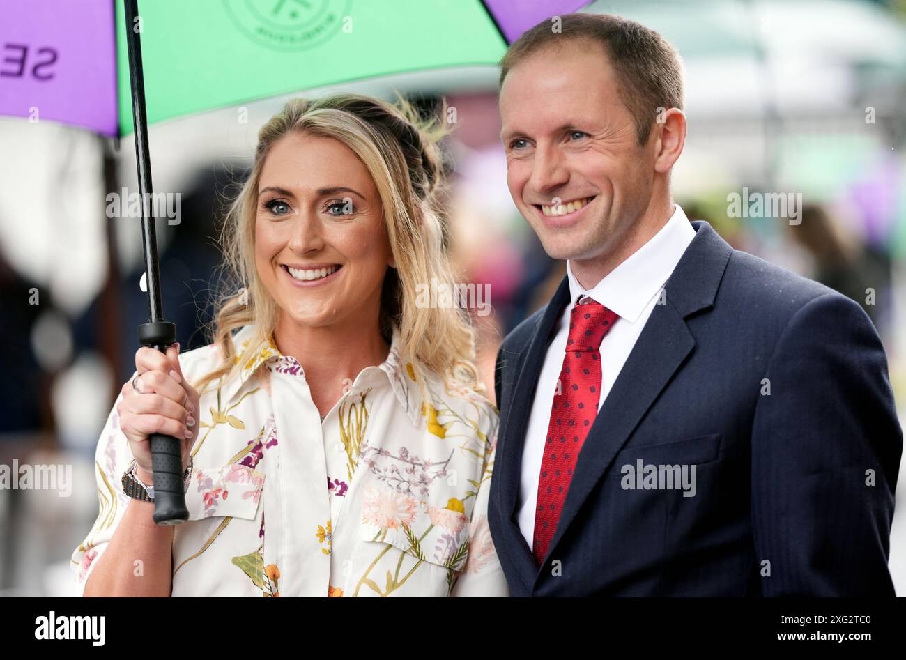 Laura and Jason Kenny on day six of the 2024 Wimbledon Championships at ...