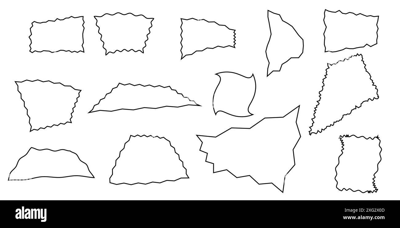 Jagged edge graphic border hi-res stock photography and images - Alamy