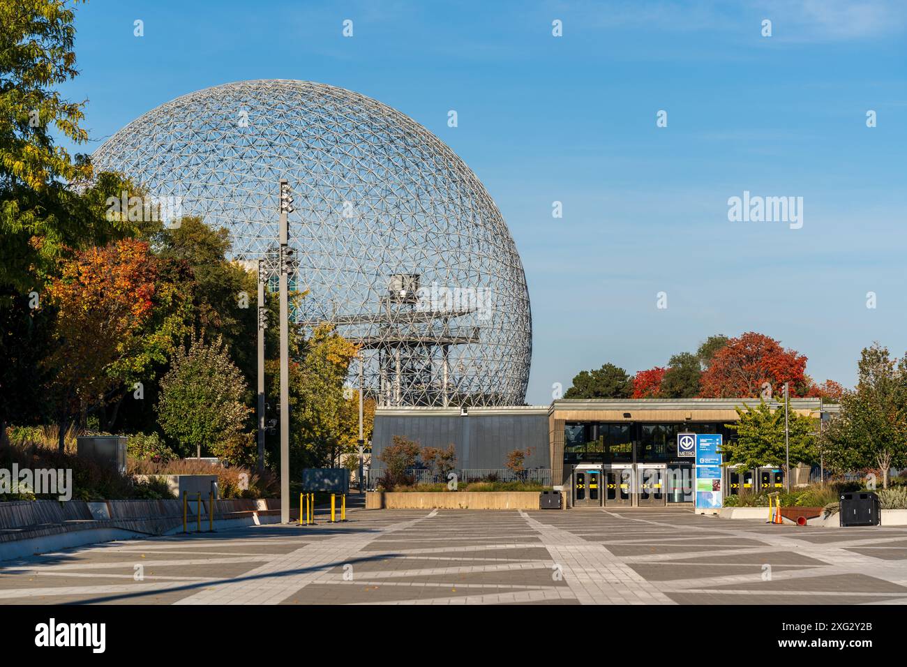 Montreal, Quebec, Canada. Montreal Biosphere in autumn. Jean-Drapeau ...