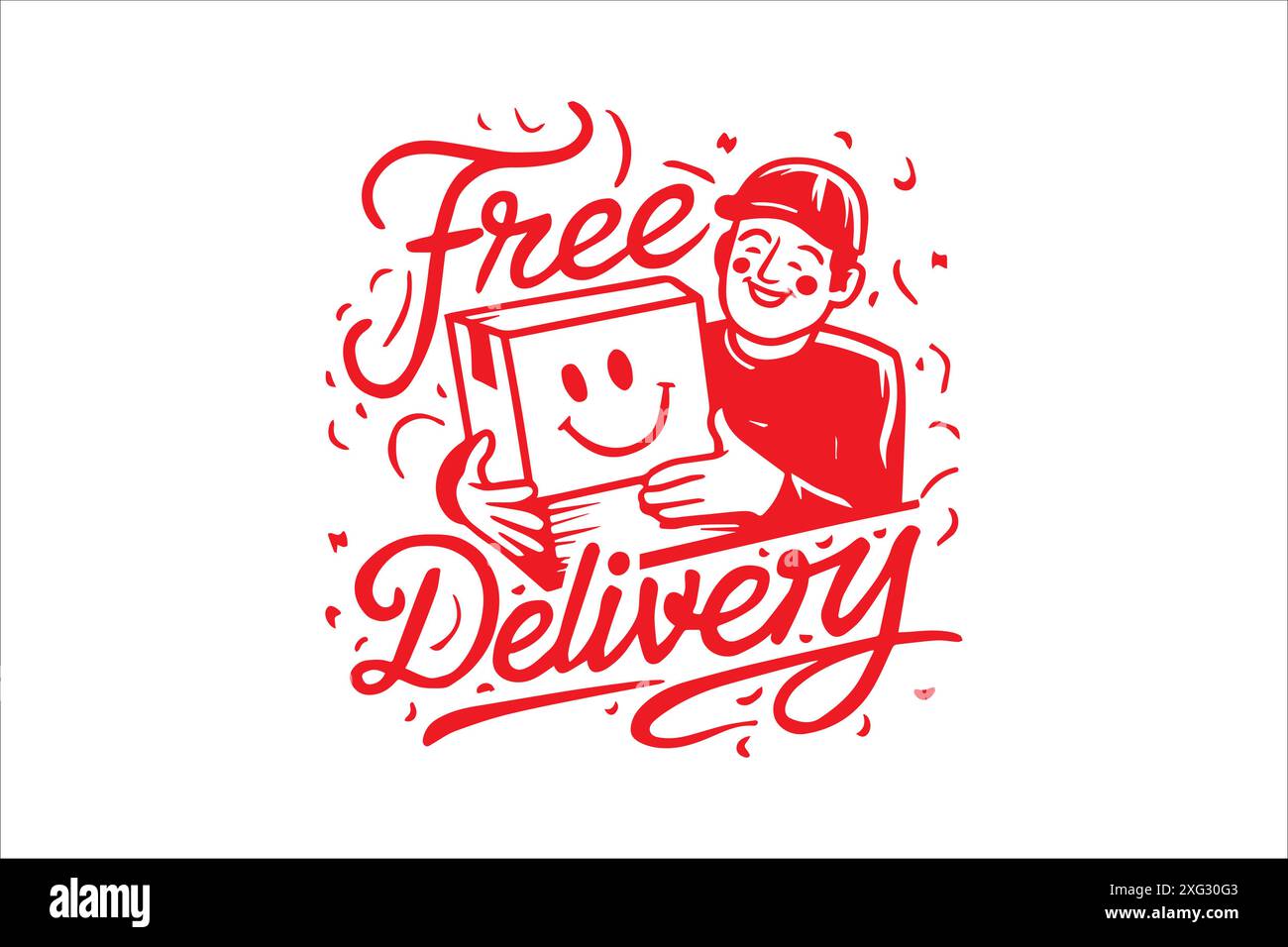 free delivery vector Stock Vector Image & Art - Alamy