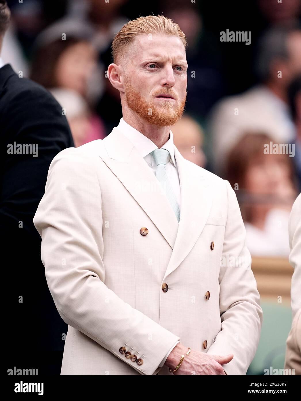 Ben Stokes in the royal box on day six of the 2024 Wimbledon ...
