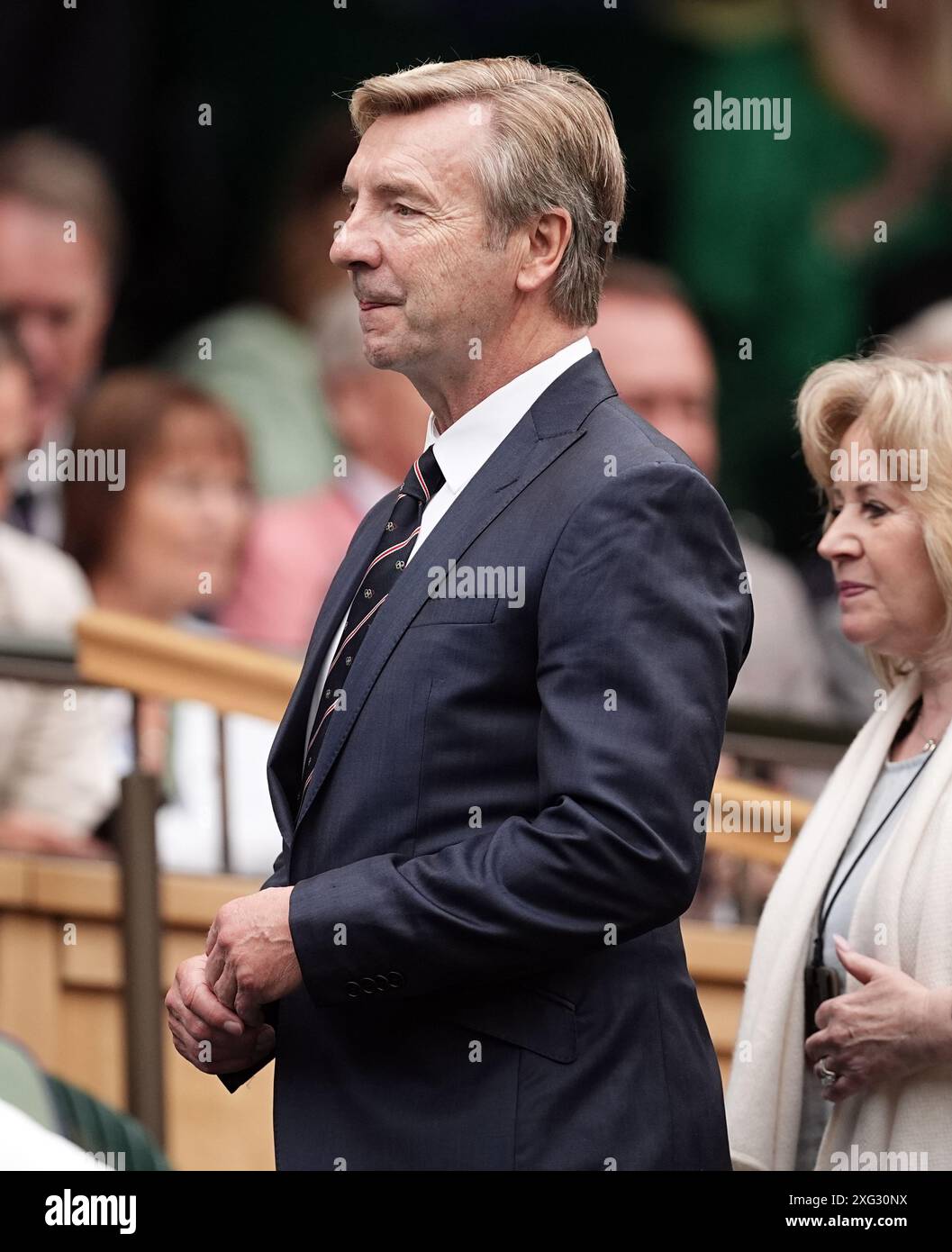 Christopher Dean in the royal box on day six of the 2024 Wimbledon ...