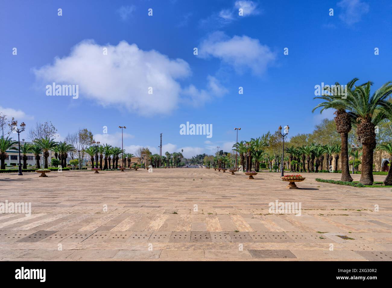 Expansive plaza in front of the Royal Palace in Fes, showcasing ...