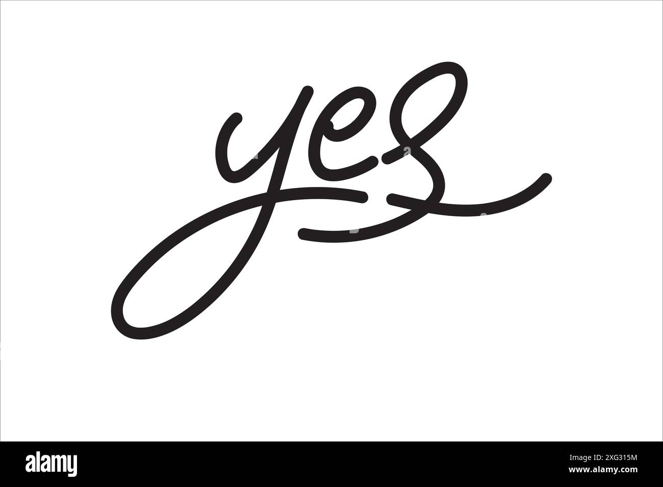 Yes letter style Stock Vector Image & Art - Alamy