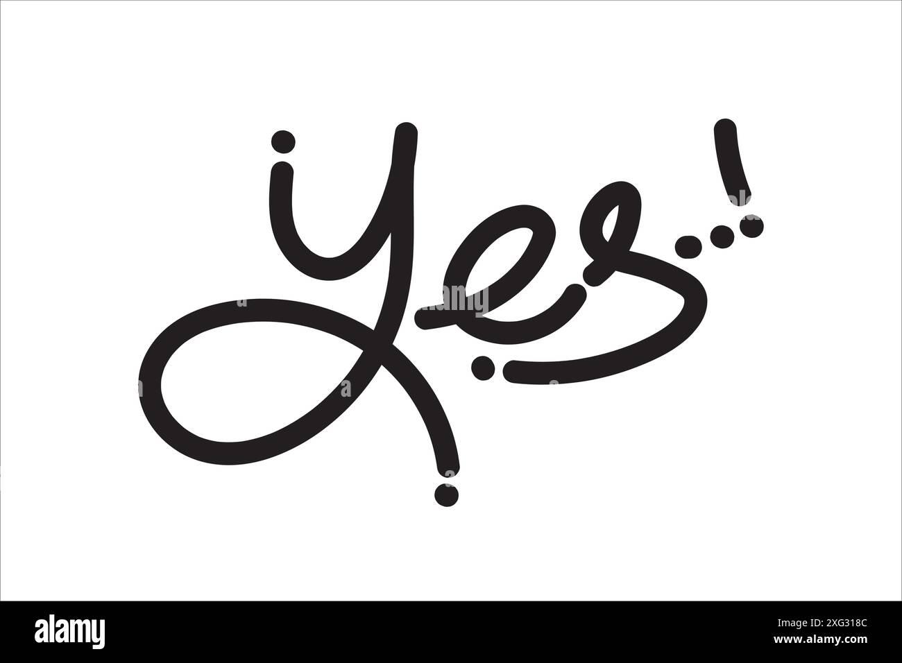 Yes letter style Stock Vector Image & Art - Alamy