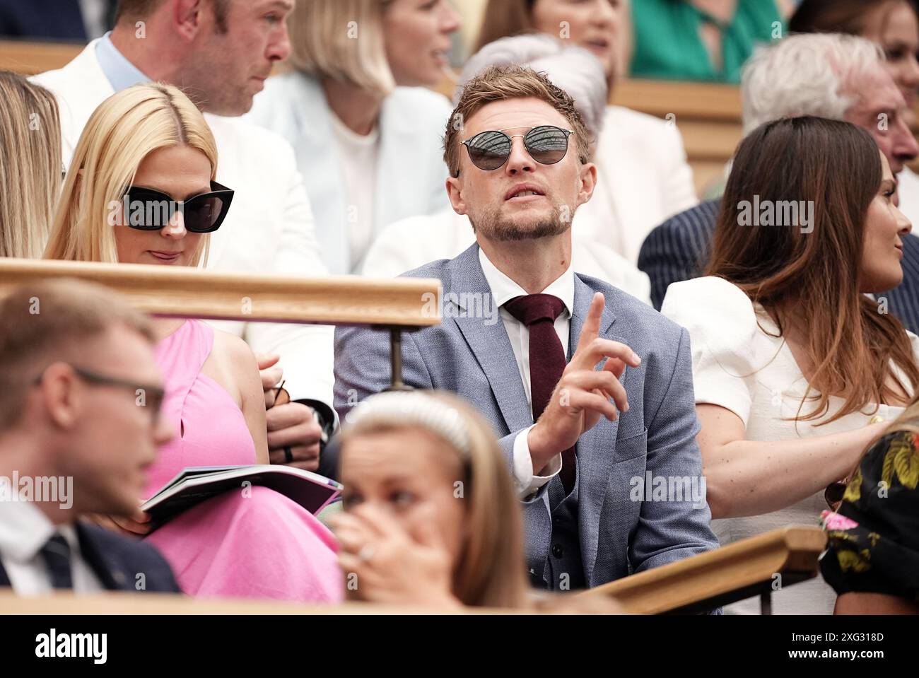 Joe Root in the royal box on day six of the 2024 Wimbledon ...