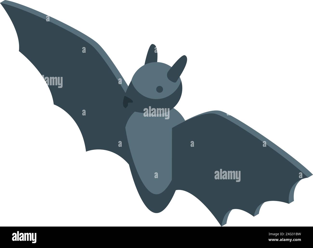Cartoon bat is spreading its wings Stock Vector Images - Alamy