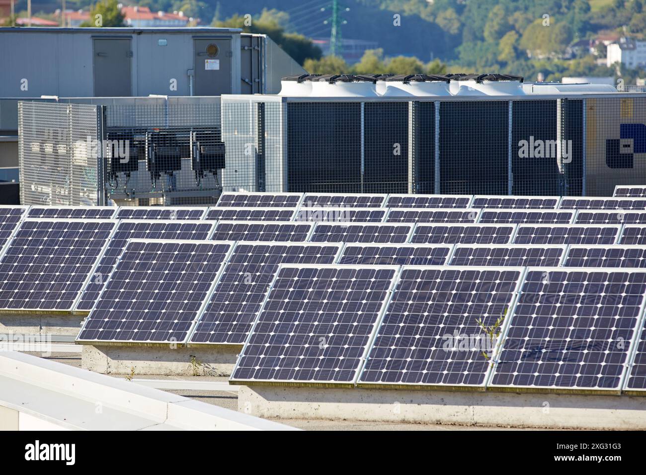 Solar panels. Office building. Zuatzu Business Park. Donostia. San ...