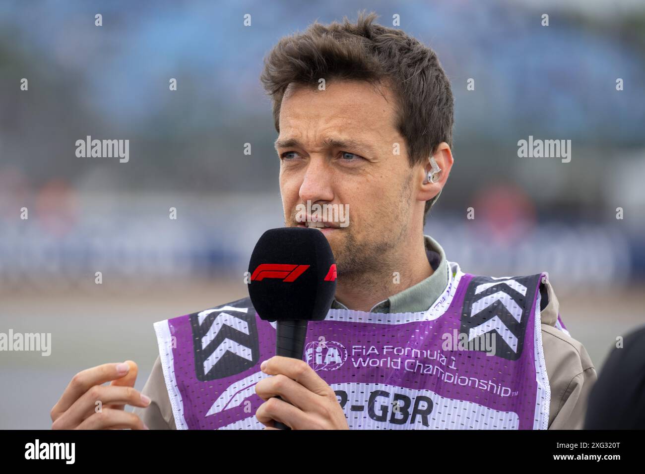 Silverstone, UK. 06th July, 2024. SILVERSTONE - F1TV commentator Jolyon ...