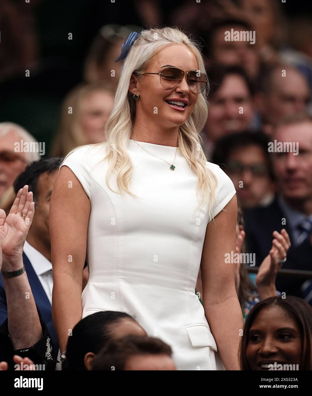Charley Hull in the royal box on day six of the 2024 Wimbledon ...