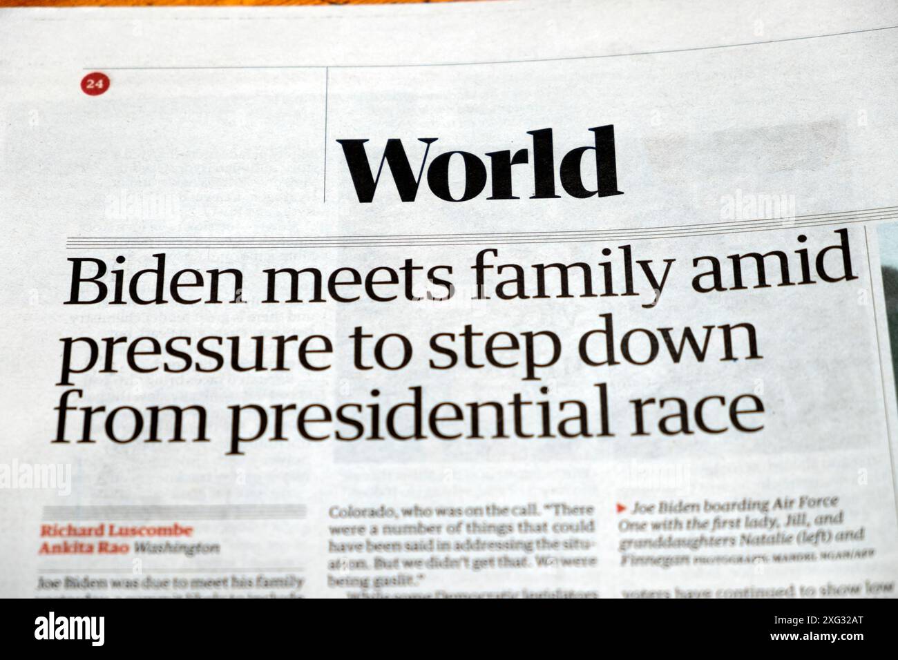 Joe 'Biden meets family amid pressure to step down from presidential ...