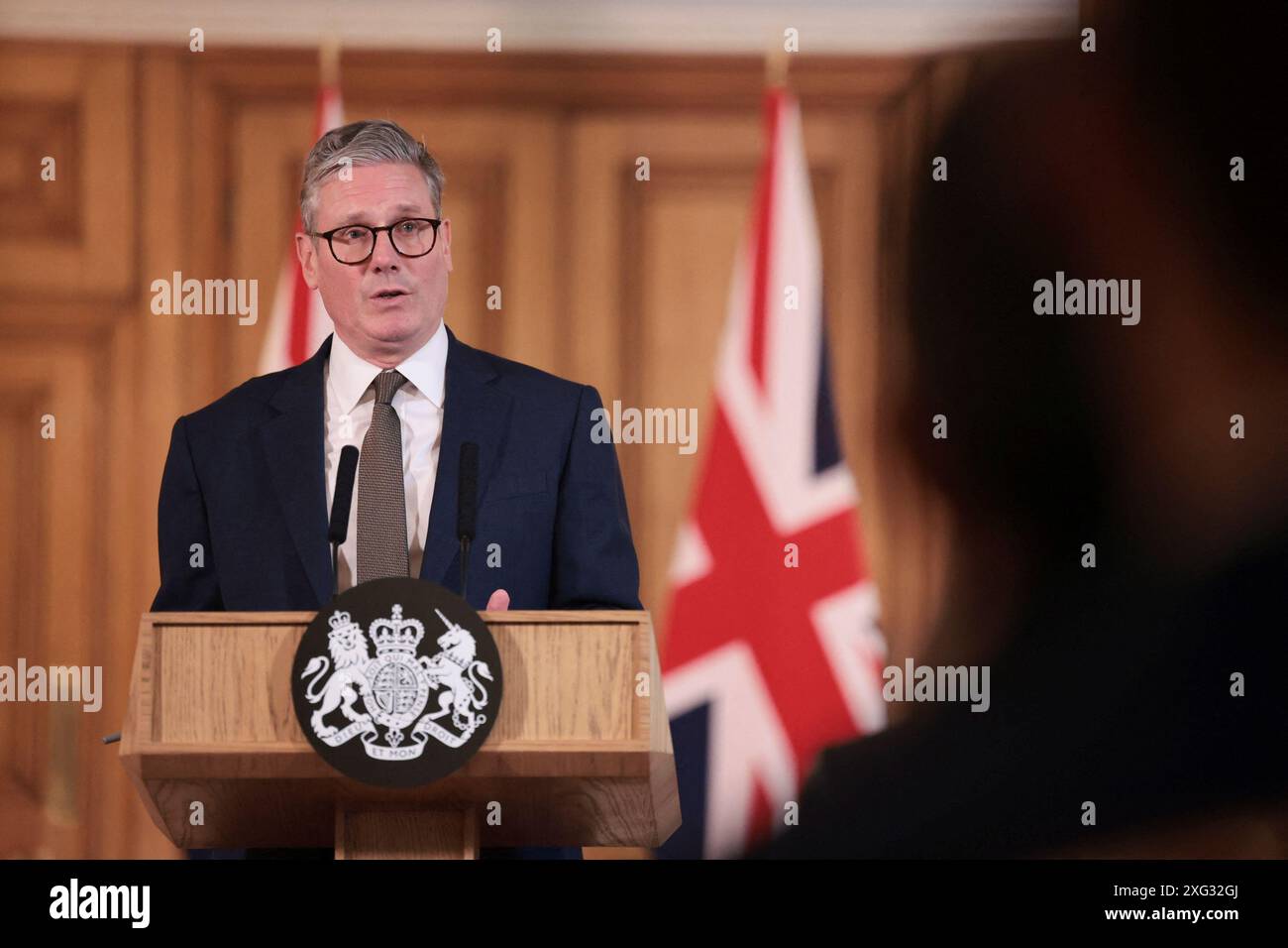 Prime Minister Sir Keir Starmer speaks during a press conference after ...