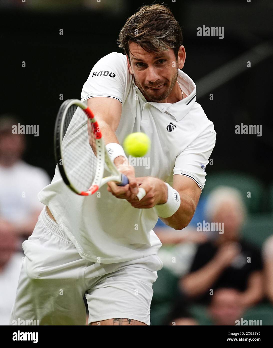 Cameron Norrie in action against Alexander Zverev (not pictured) on day ...