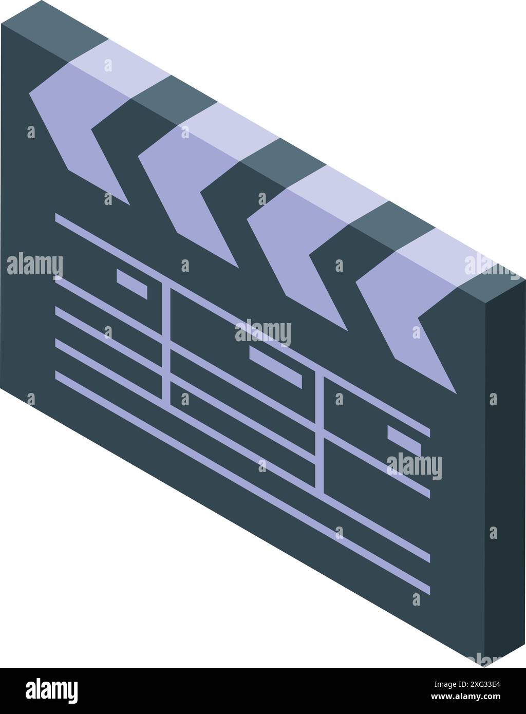 Classic movie clapperboard is depicted, signifying the start of film ...
