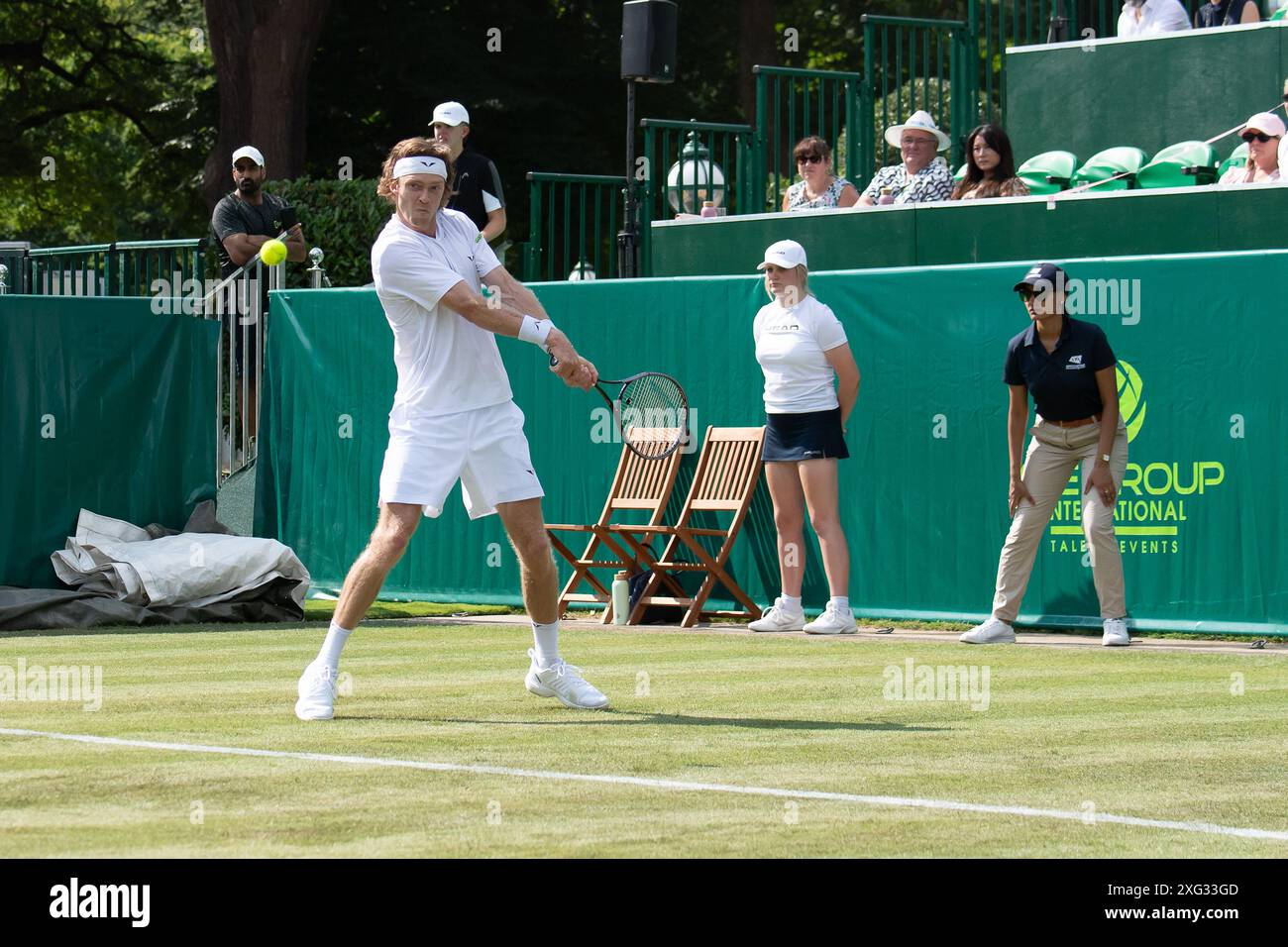 FILE PICS. 6th July, 2024. Russian tennis player Andrey Rublev is out of Wimbledon. In his match ...