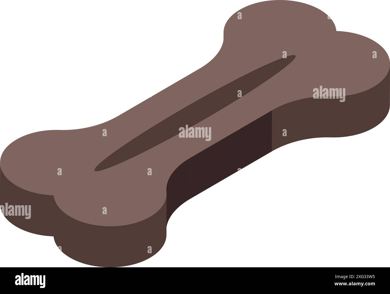 Dog chewing bone isolated Stock Vector Images - Alamy
