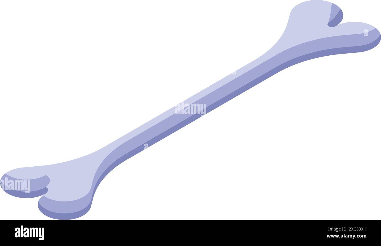 Single bone is laying down, casting a slight shadow on a white ...