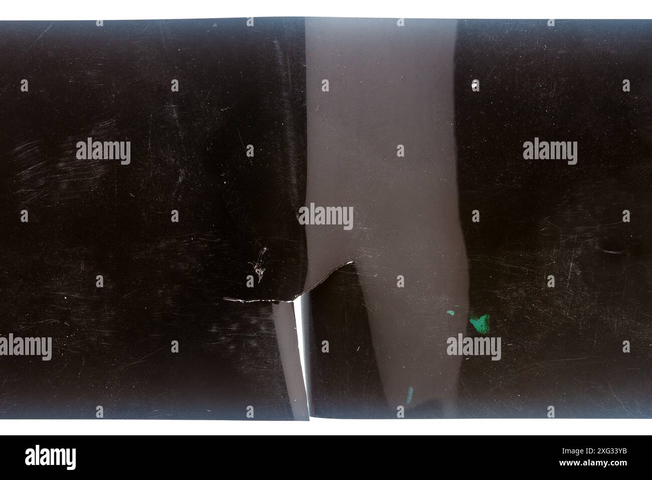 Grungy color 120mm negative film with light leaks isolated on white ...