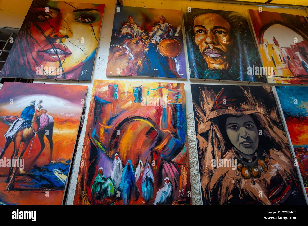 Fes, Morocco - March 23, 2024: An alley in Fes is decorated with ...